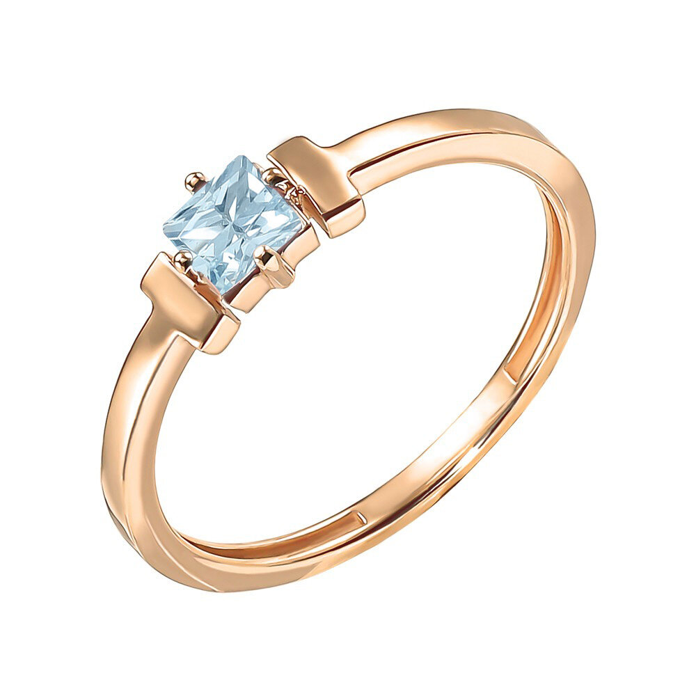 Кольцо, красное золото, 585 проба, топаз