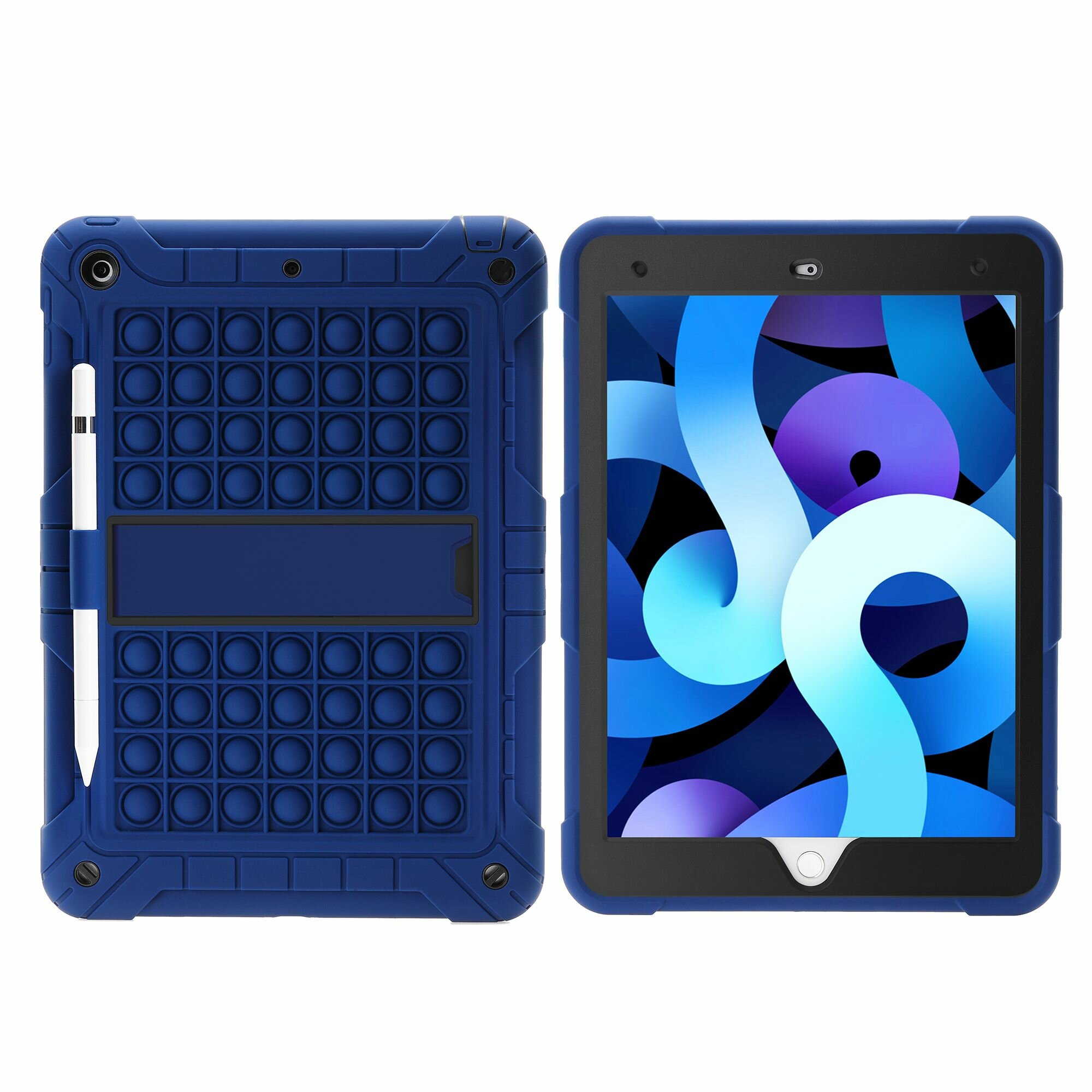 Чехол для iPad 7 / 8 / 9 10.2" Антистресс pop-it темно-синий