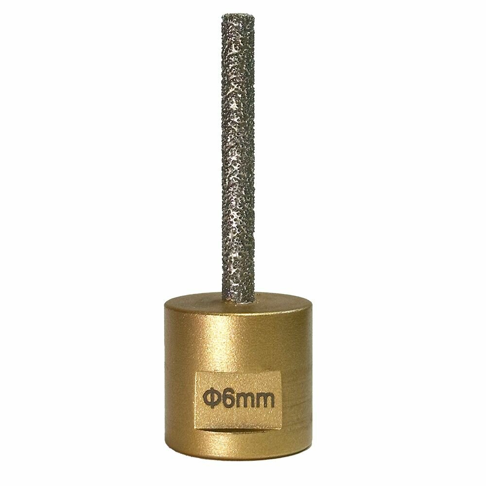 Фреза алмазная цилиндрическая для камня и керамики D6 мм / M14