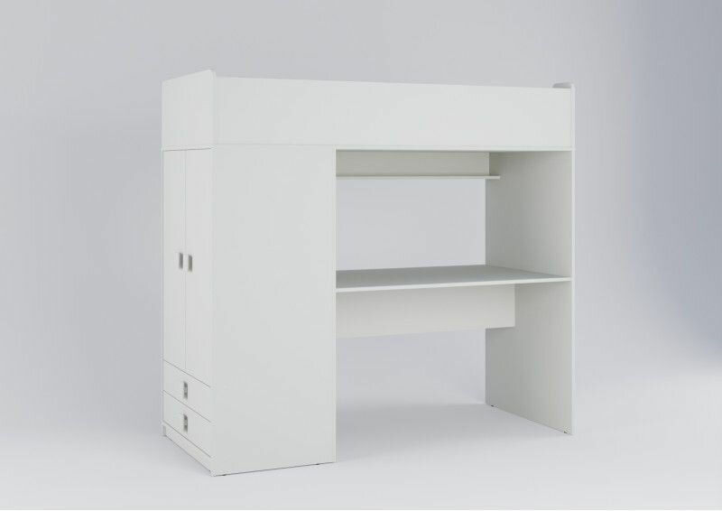 Кровать чердак Легенда F608 белый , спальное место: 190x75 см