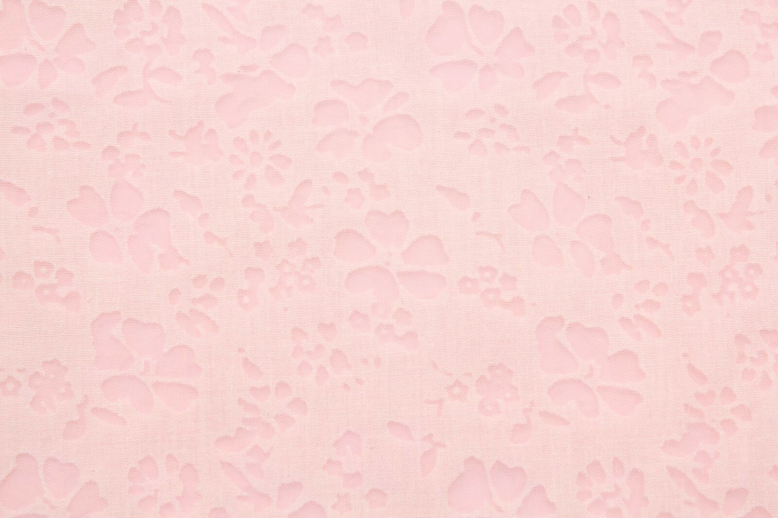 Ткань Хлопок-вуаль деворе бледно-розовый в цветочек, ш148см, 0,5 м