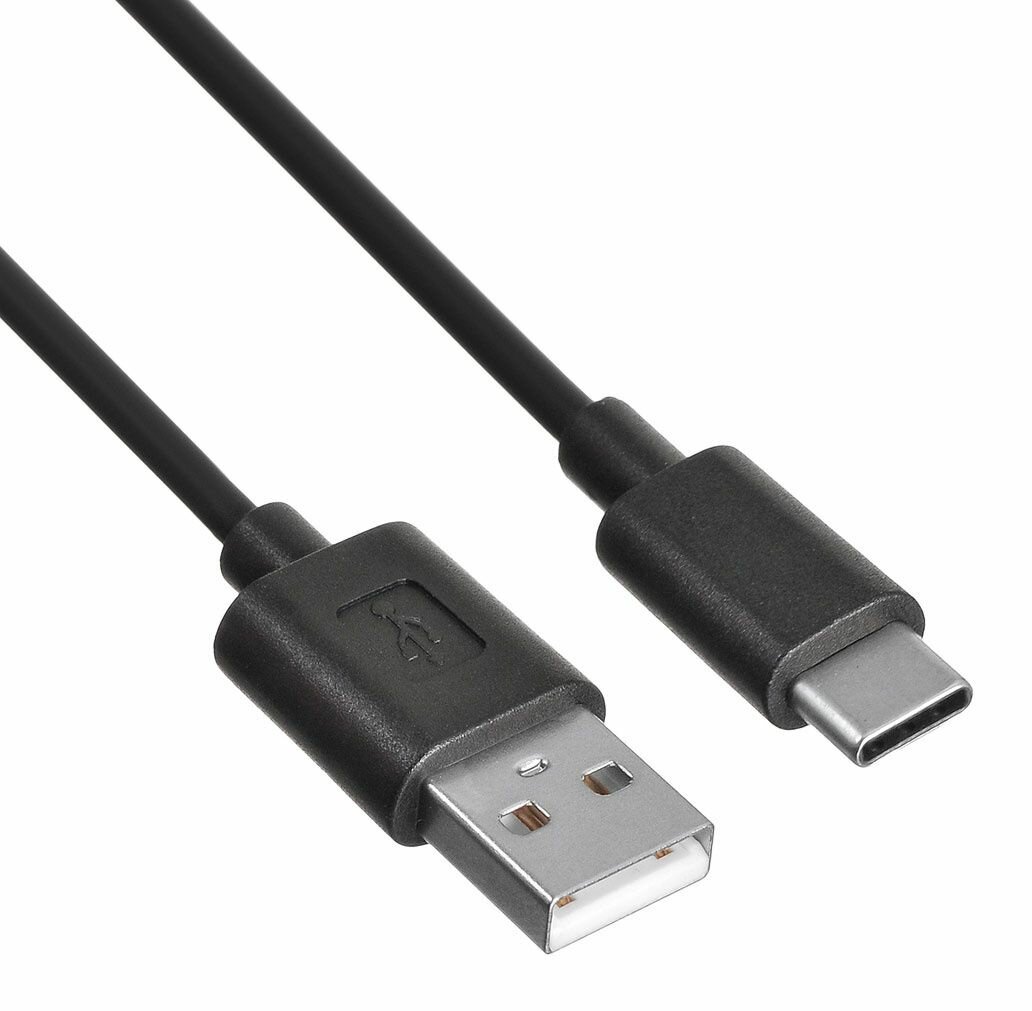 Кабель Buro USB m-USB Type-C m, 0,8 м черный (USB-TC-0.8B2A)