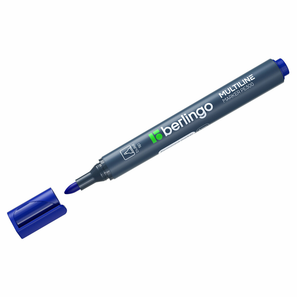 Комплект 108 шт, Маркер перманентный Berlingo "Multiline PE300" синий, пулевидный, 3мм