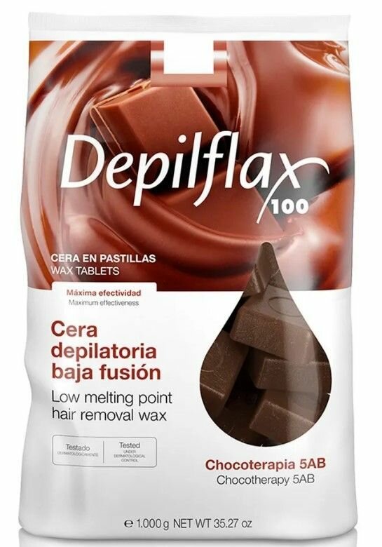 Depilflax, Воск горячий 1кг в дисках "Шоколад"