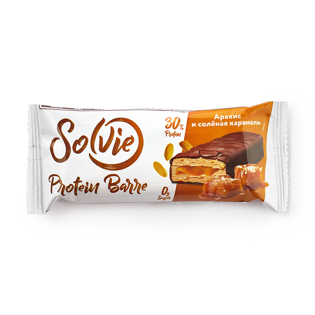 Батончик протеиновый Solvie арахис и солёная карамель без сахара