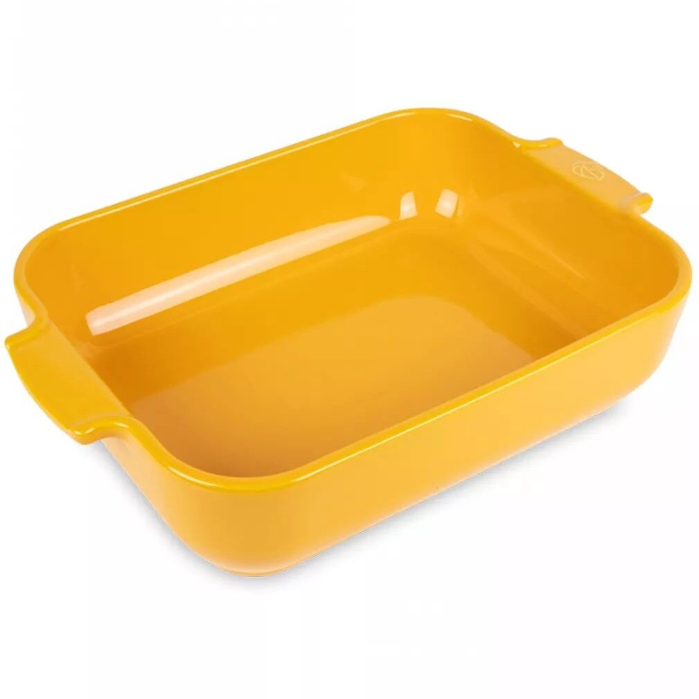Форма для запекания Peugeot Appolia Plat four céramique individuel rectangle jaune safran 61999