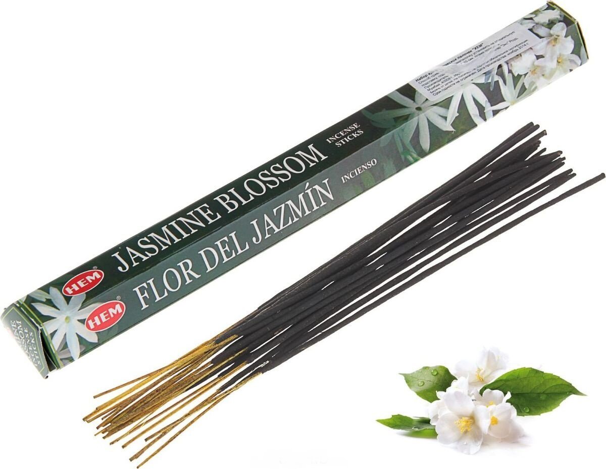 Hem Incense Sticks JASMINE BLOSSOM (Благовония цветение жасмина, Хем), уп. 20 палочек.