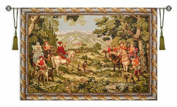 Панно гобеленовое на стену "Охота на оленей", 135х200 см / Гобелен