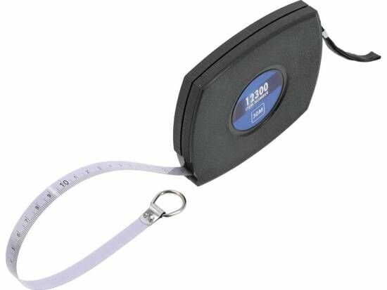 Мерная лента Vorel 12300, стальная, 30 метров, пластиковая, белая