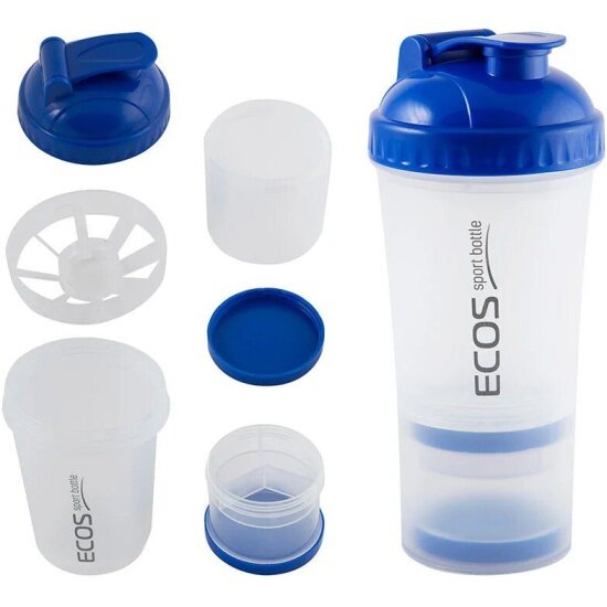 Двухсекционный спортивный шейкер Ecos HBS07, 860мл