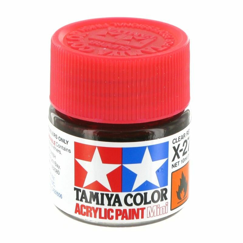 81527 X-27 CLEAR RED GLOSS (красный прозрачный глянцевый) акриловая краска объем 10мл.