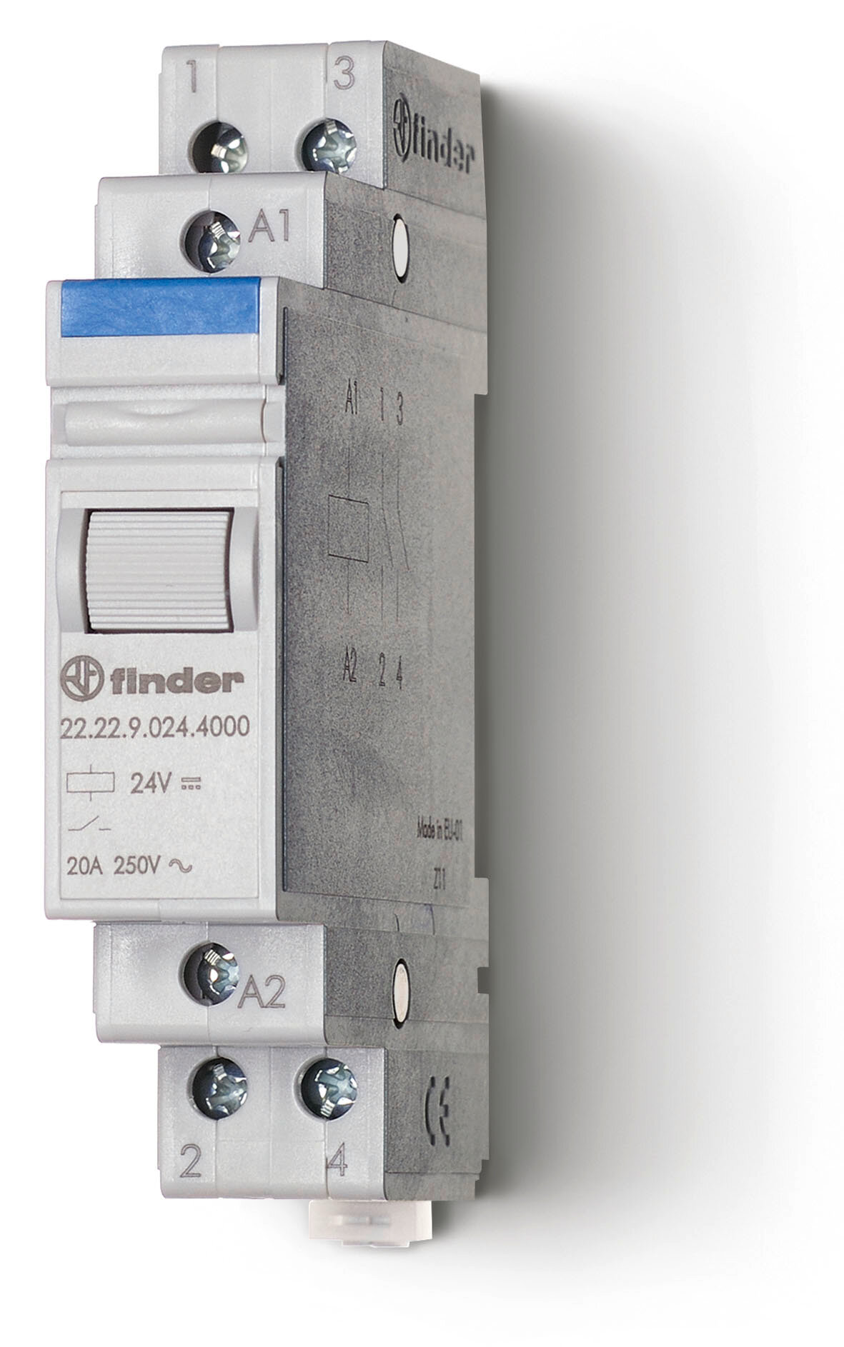 22.22.8.230.4000, Модульный контактор; 2NO 20А; катушка 230В АС; ширина 17.5мм; IP20;