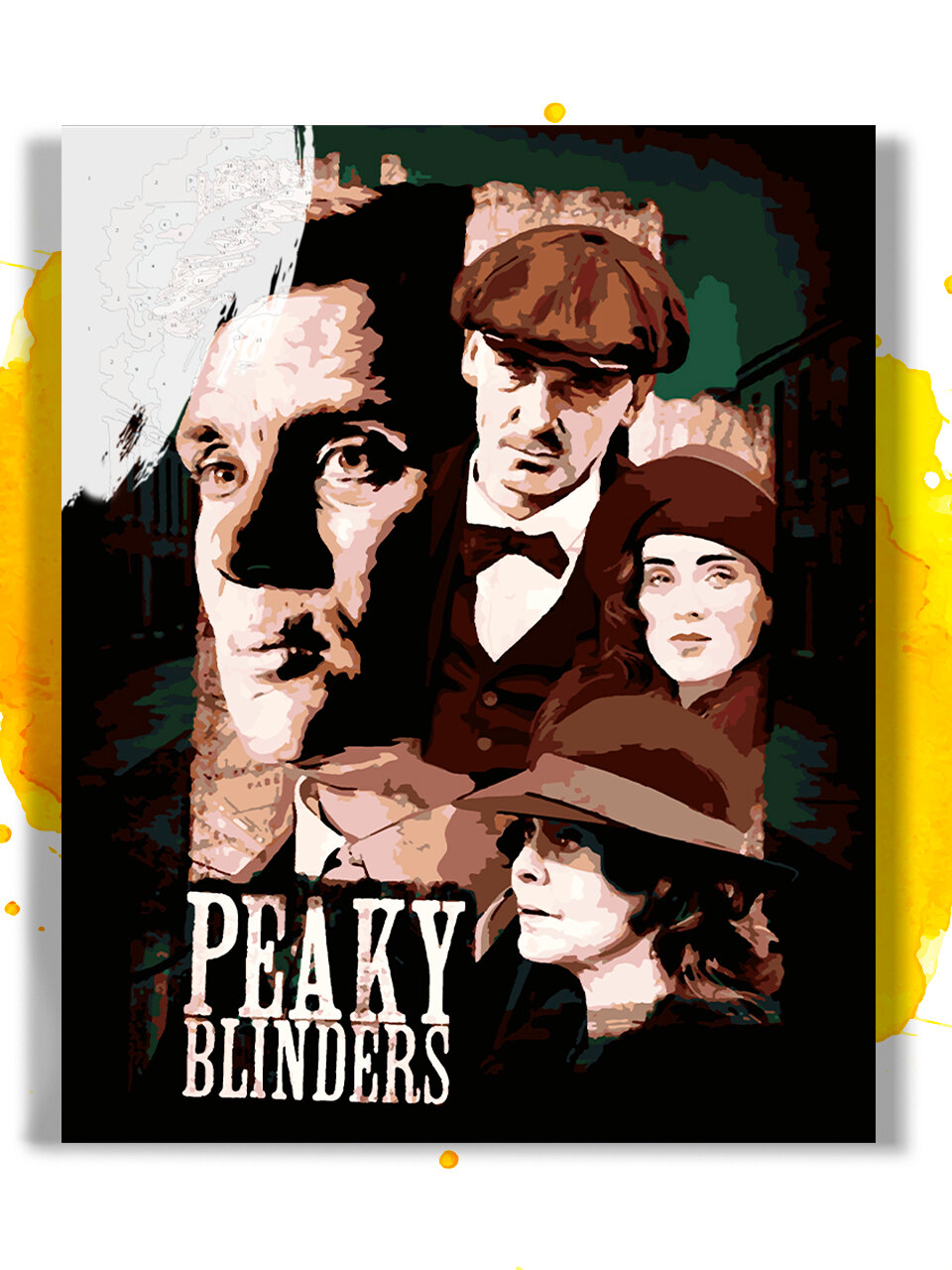 Картина по номерам на холсте Острые козырьки - Peaky Blinders, 40 х 60 см