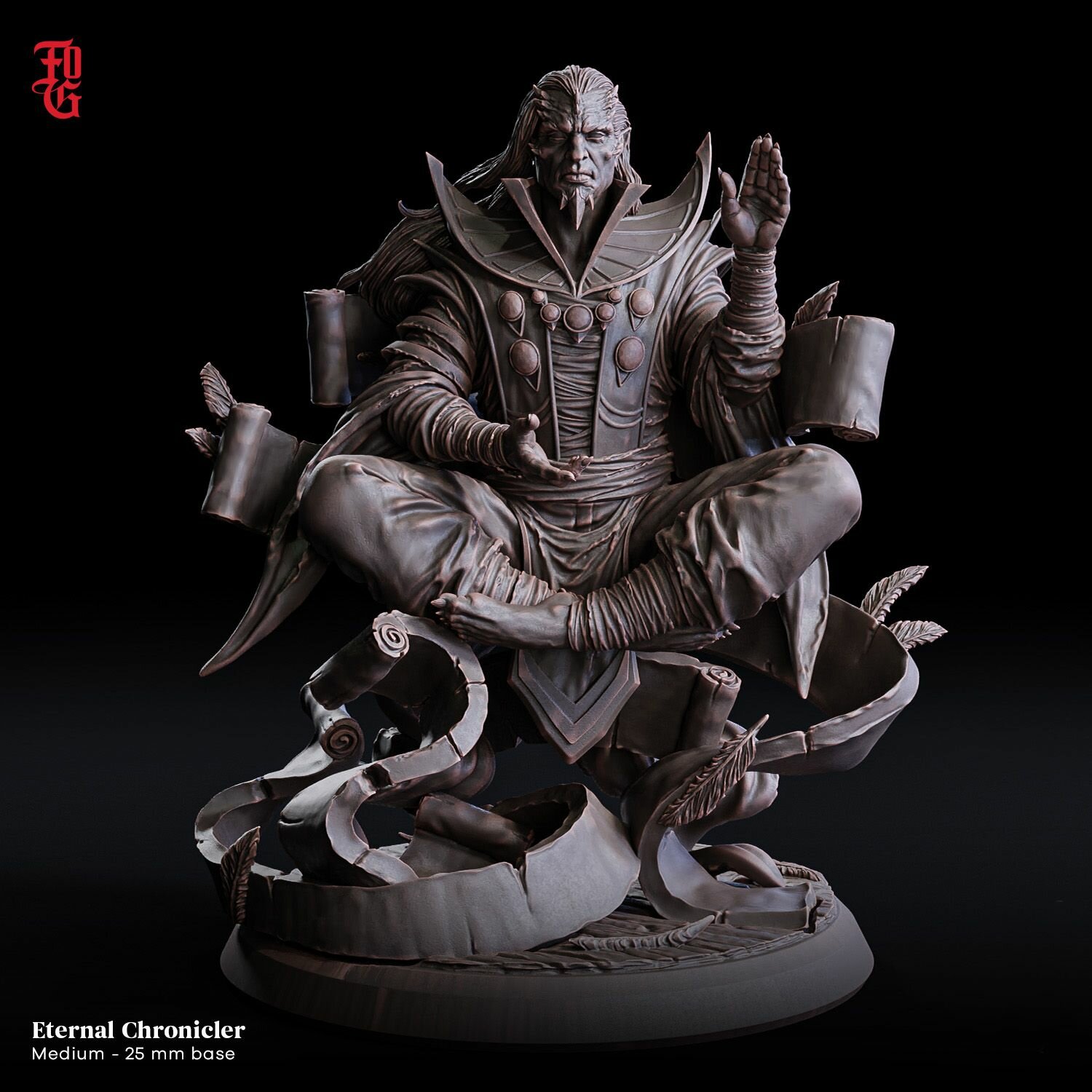 Миниатюра D&D 'Вечный летописец' масштаб 32 мм (DnD, Dungeons & Dragons, ДнД, Подземелья и Драконы, Pathfinder)