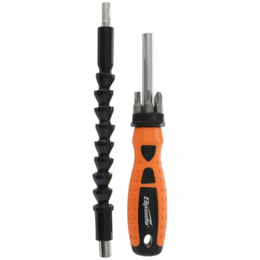 Отвертка телескопическая, набор бит, гибкий привод, 8 шт