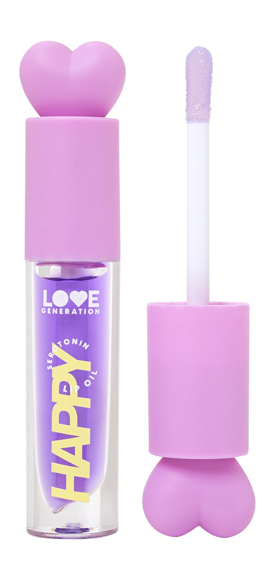 LOVE GENERATION Масло для губ Be happy, 2,3 мл, 04 Прозрачно-фиолетовый