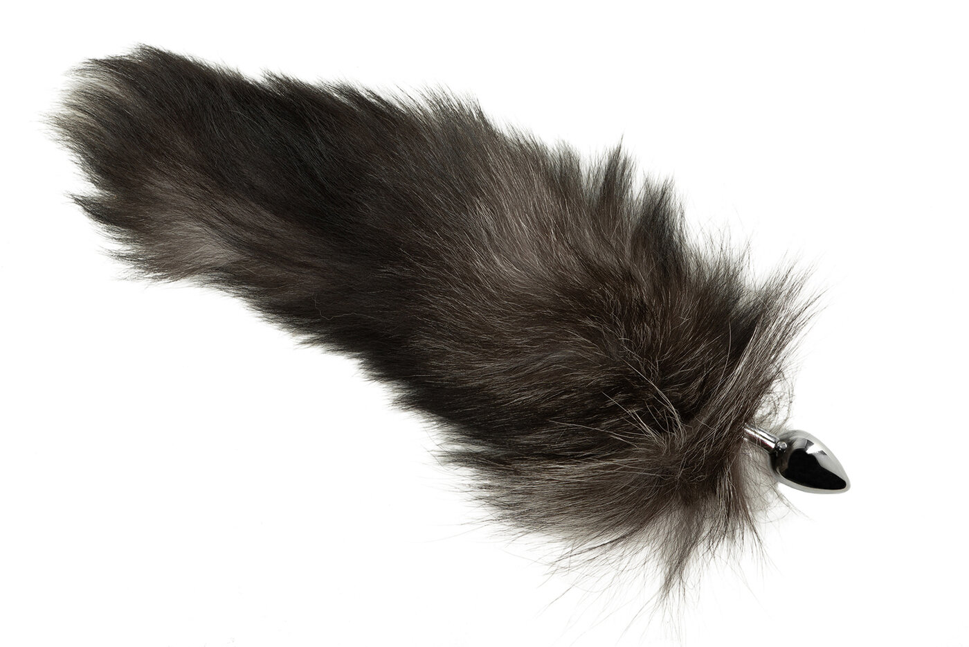 Анальная втулка металлическая с хвостом №2