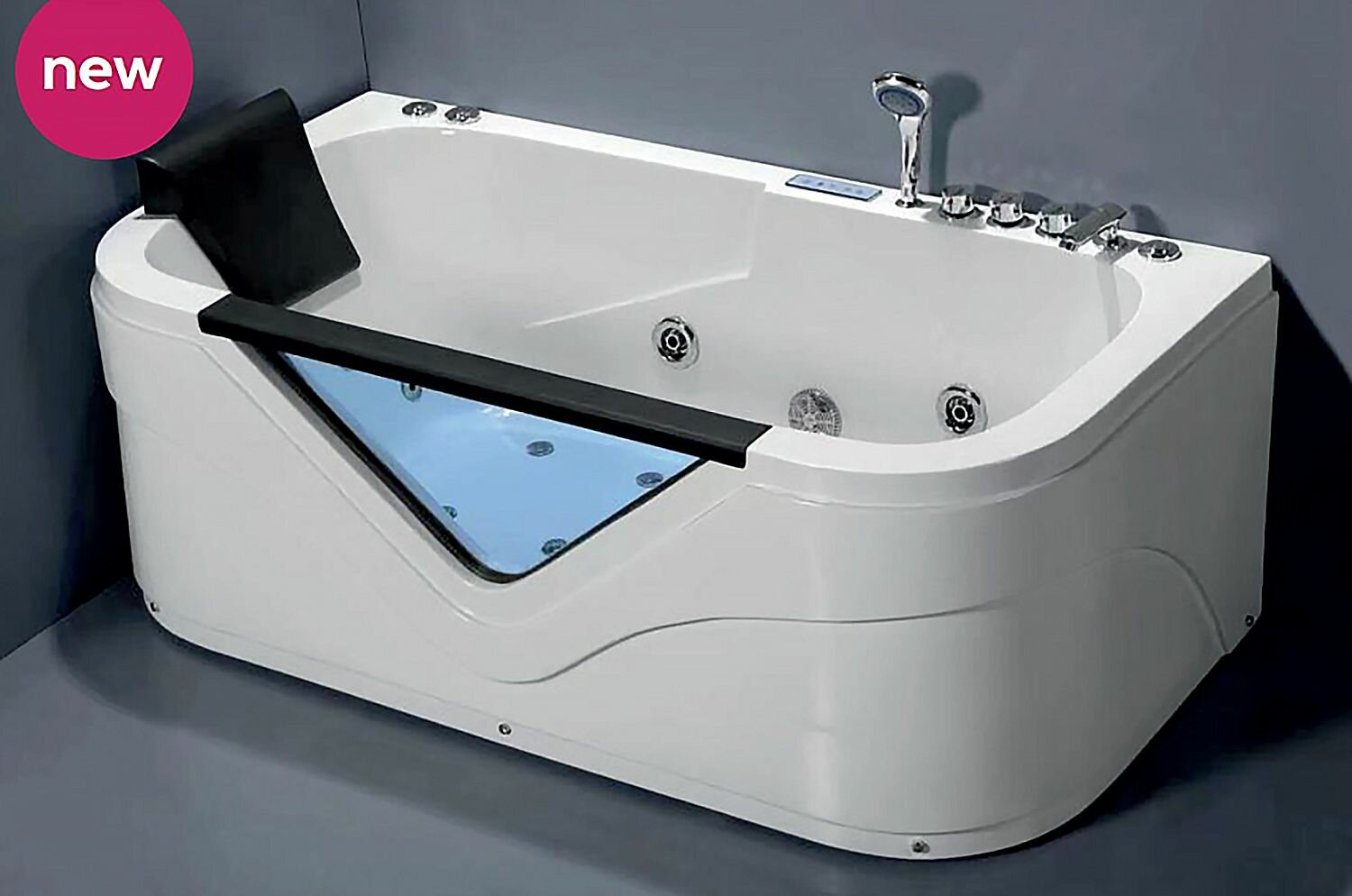 Ванна акриловая Loranto CS-832NR 170х85 см, с гидромассажем, правосторонняя