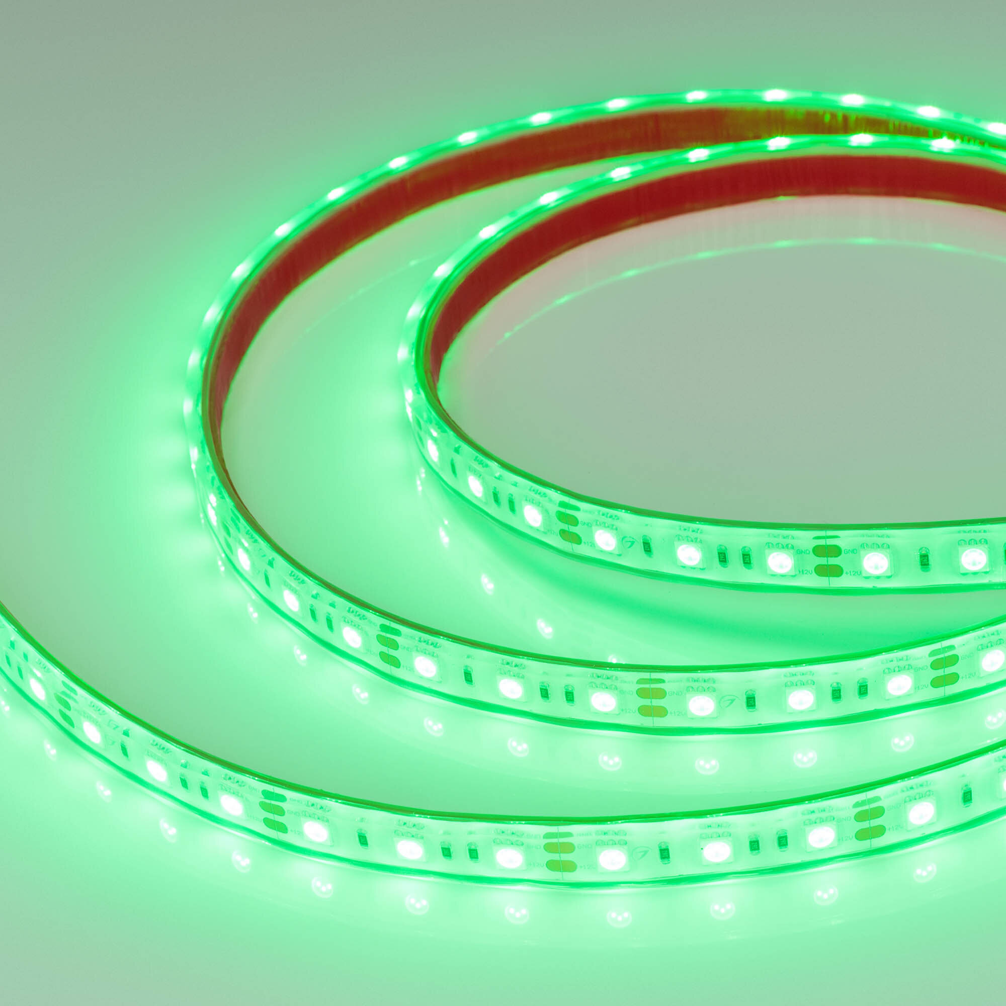 Светодиодная Лента герметичная RTW-PFS-B60-13mm 12V Green (14.4 W/m, IP68, 5060, 5m) (Arlight, 14.4 Вт/м, IP68) 036442