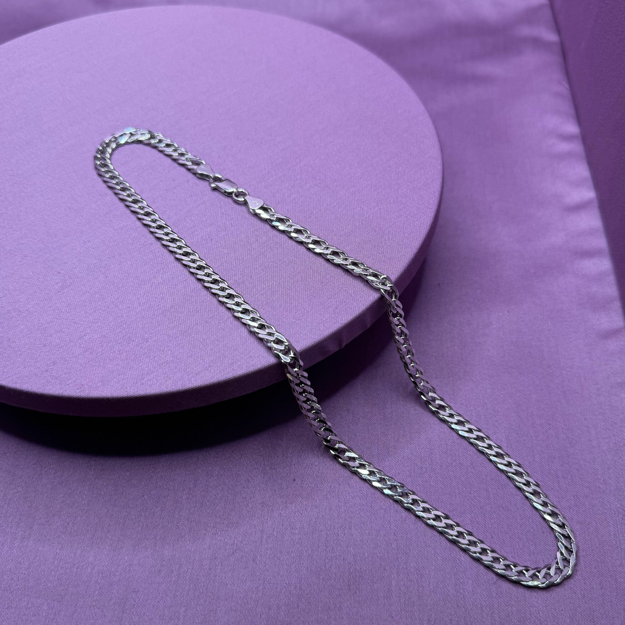 Цепь серебро, 925 проба, родирование