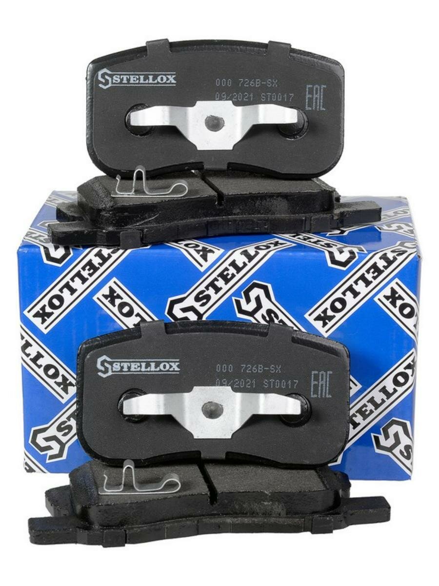 STELLOX 000726BSX колодки дисковые перед! с антискрип. пл.\ Mitsubishi Colt 1.1-1.5 04>