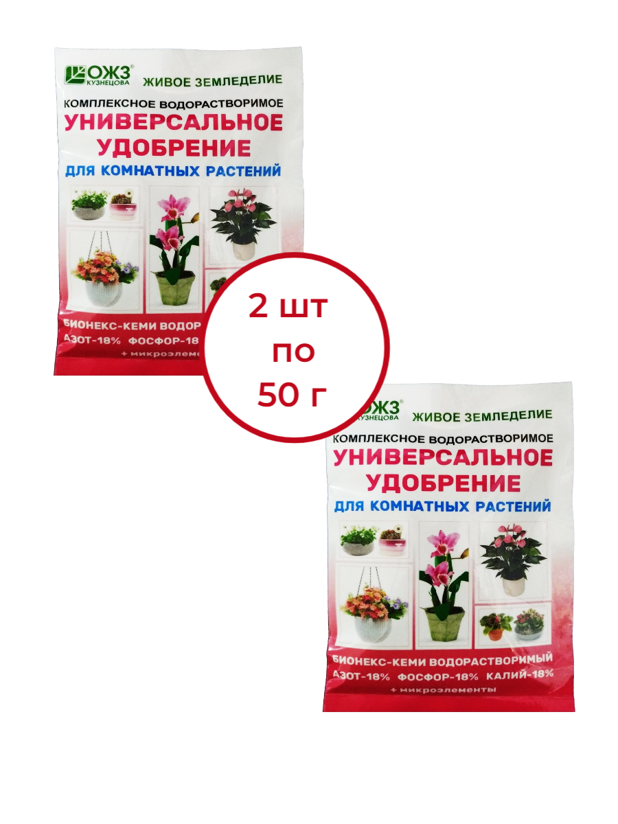 Удобрение Бионекс-Кеми для комнатных растений 50 г, 2 шт
