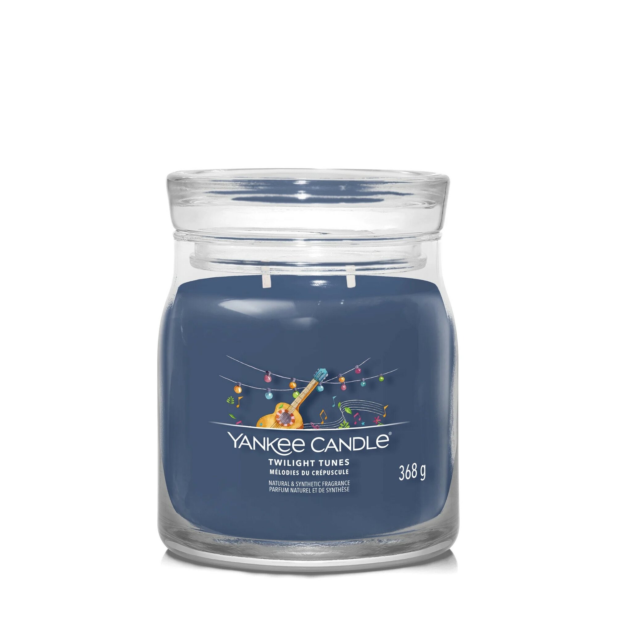 Свеча средняя в стеклянной банке Сумеречные мелодии Twilight tunes 368 гр / 35-50 часов