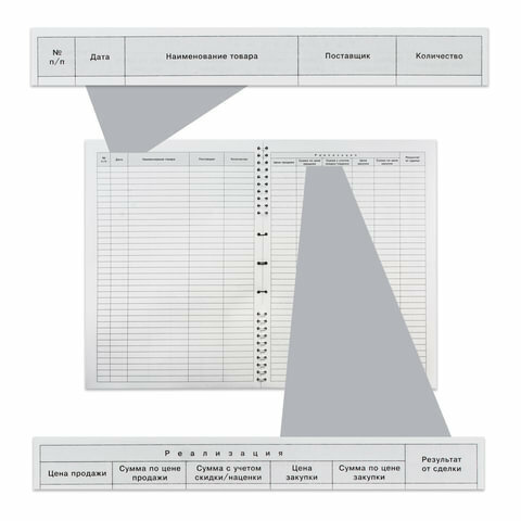 Книга учета доходов и расходов, 50 л, картон, на гребне, А4 (204х290 мм), 13с21-50
