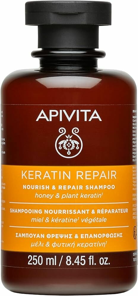 APIVITA Питательный и восстанавливающий шампунь для волос Keratin Repair (250 мл)