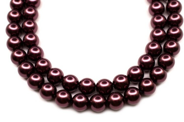 Жемчуг Preciosa Maxima, цвет light burgundy, 8мм, 704-076, 10шт