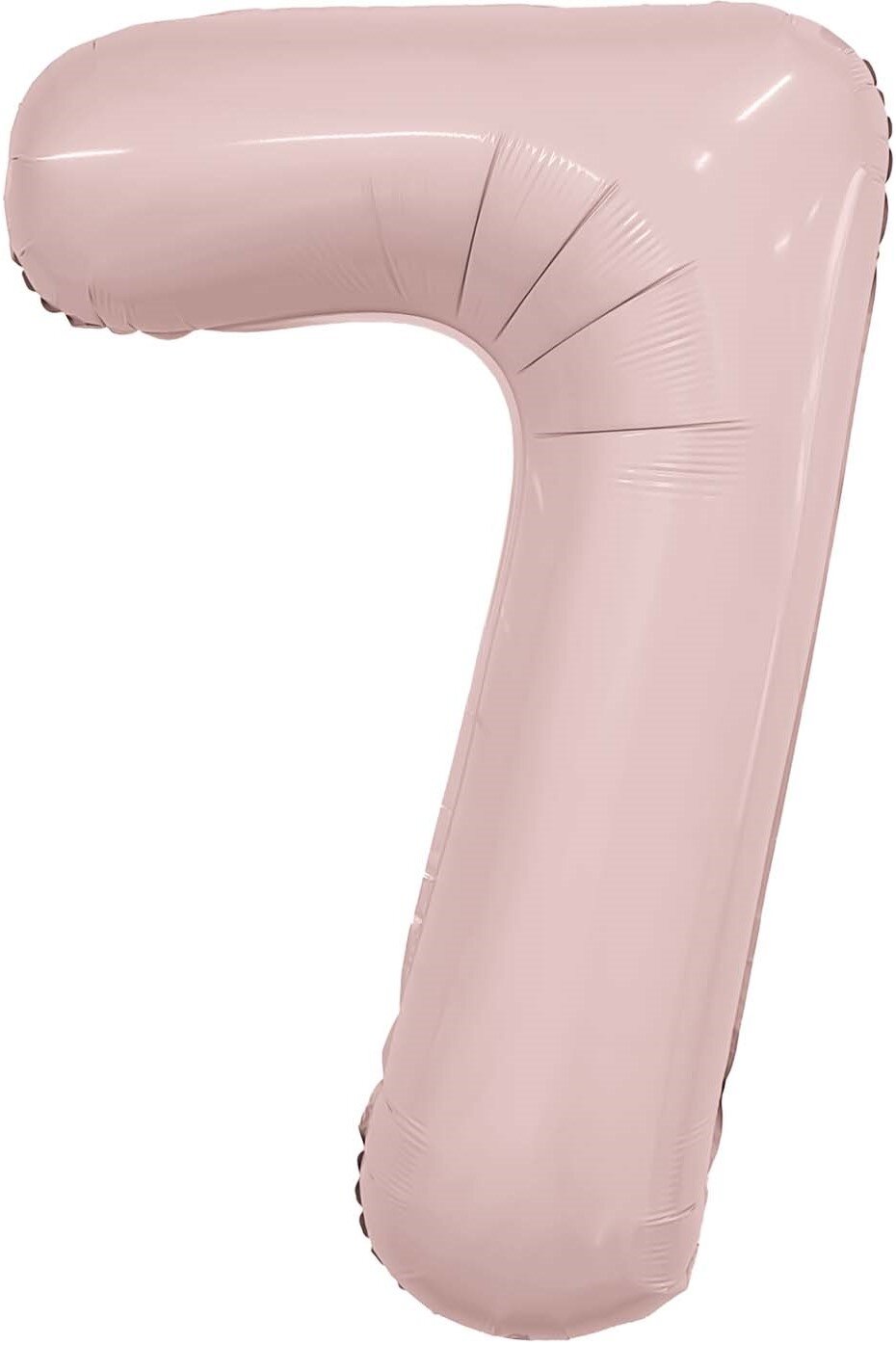 Шар (40'/102 см) Цифра, 7 Slim, Пыльная роза, 1 шт. в уп.