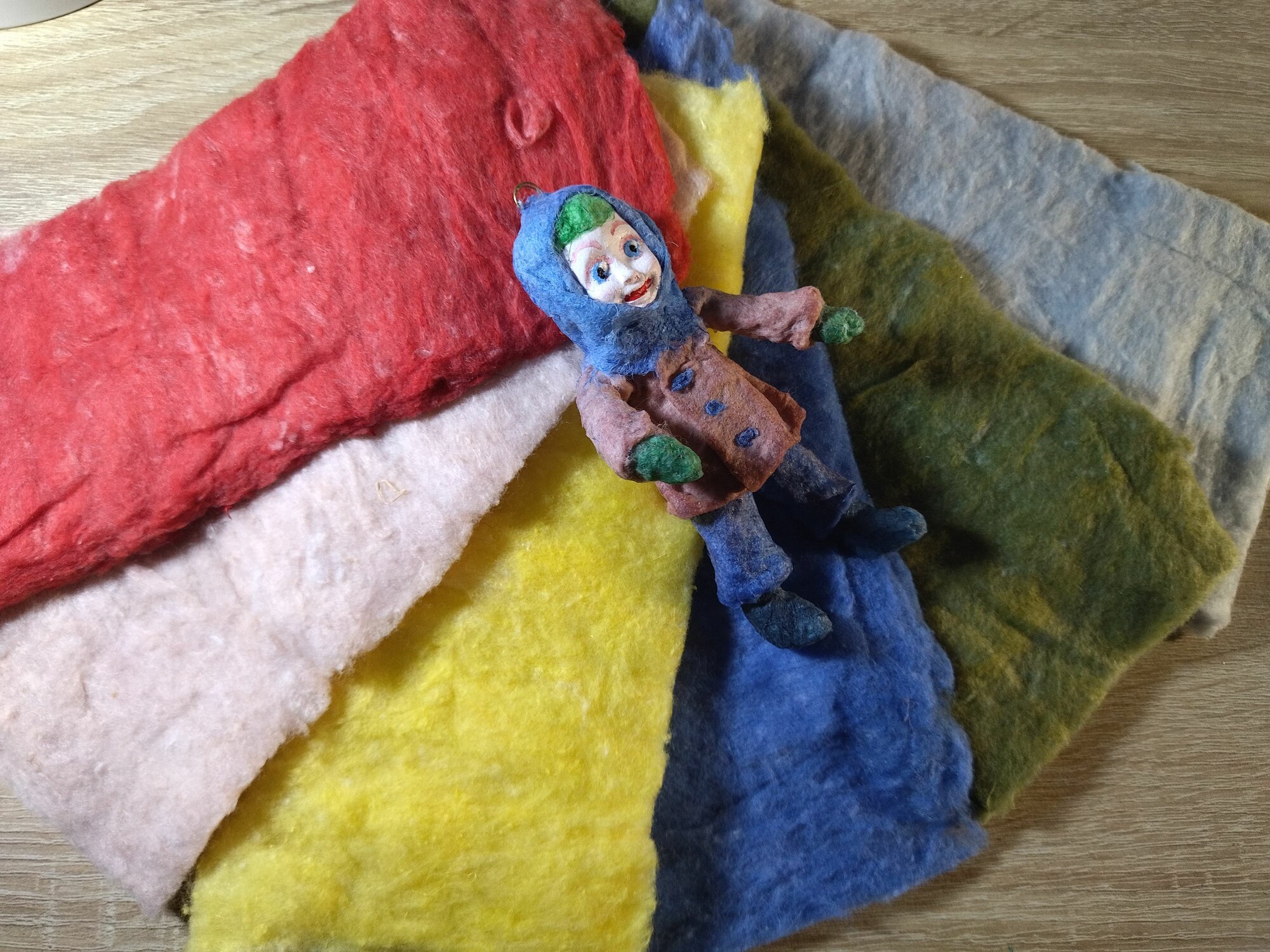 Набор цветной ваты из 6 цветов, для изготовления ватных игрушек, хлопок, размер 20см*9см