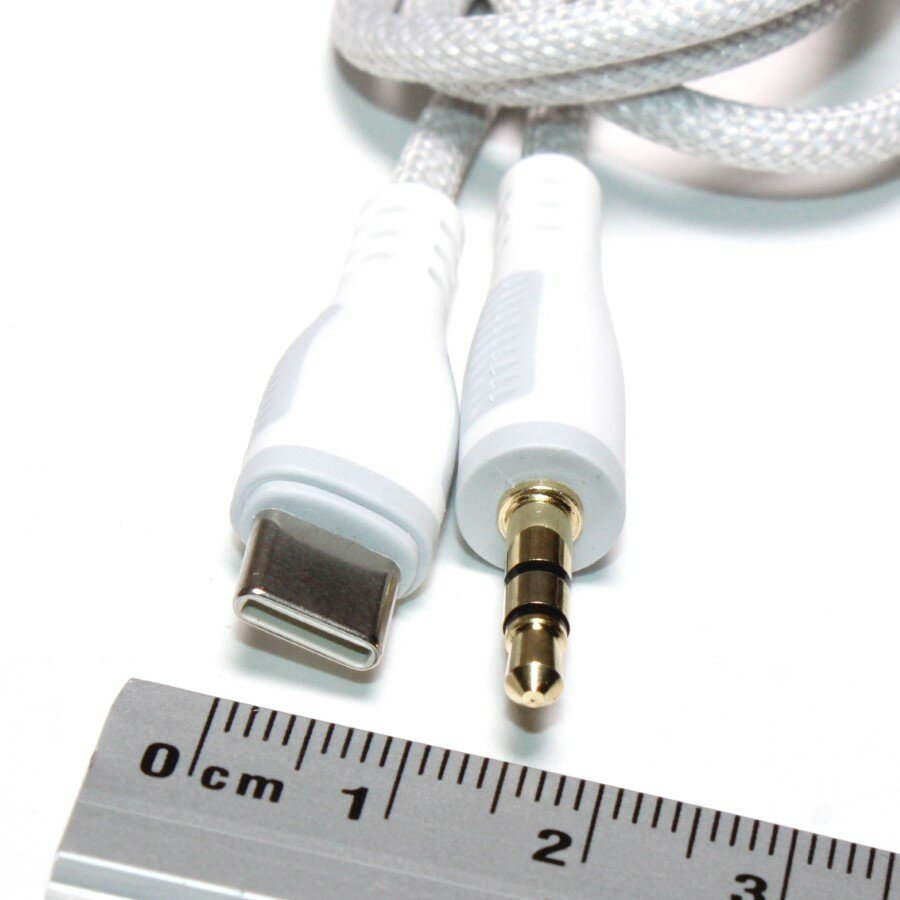 Кабель Borofone AUX BL14 Type-C - Jack 3,5, 1 м, 1 шт, белый