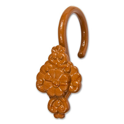 Sofi Шторный крючок для карниза пластик H40-YJ73 10 шт коричневый 02 для штор и тюля