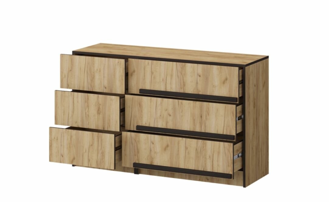 Комод Бастион № 2 дуб крафт золотой регион 058 1300х420х800 мм