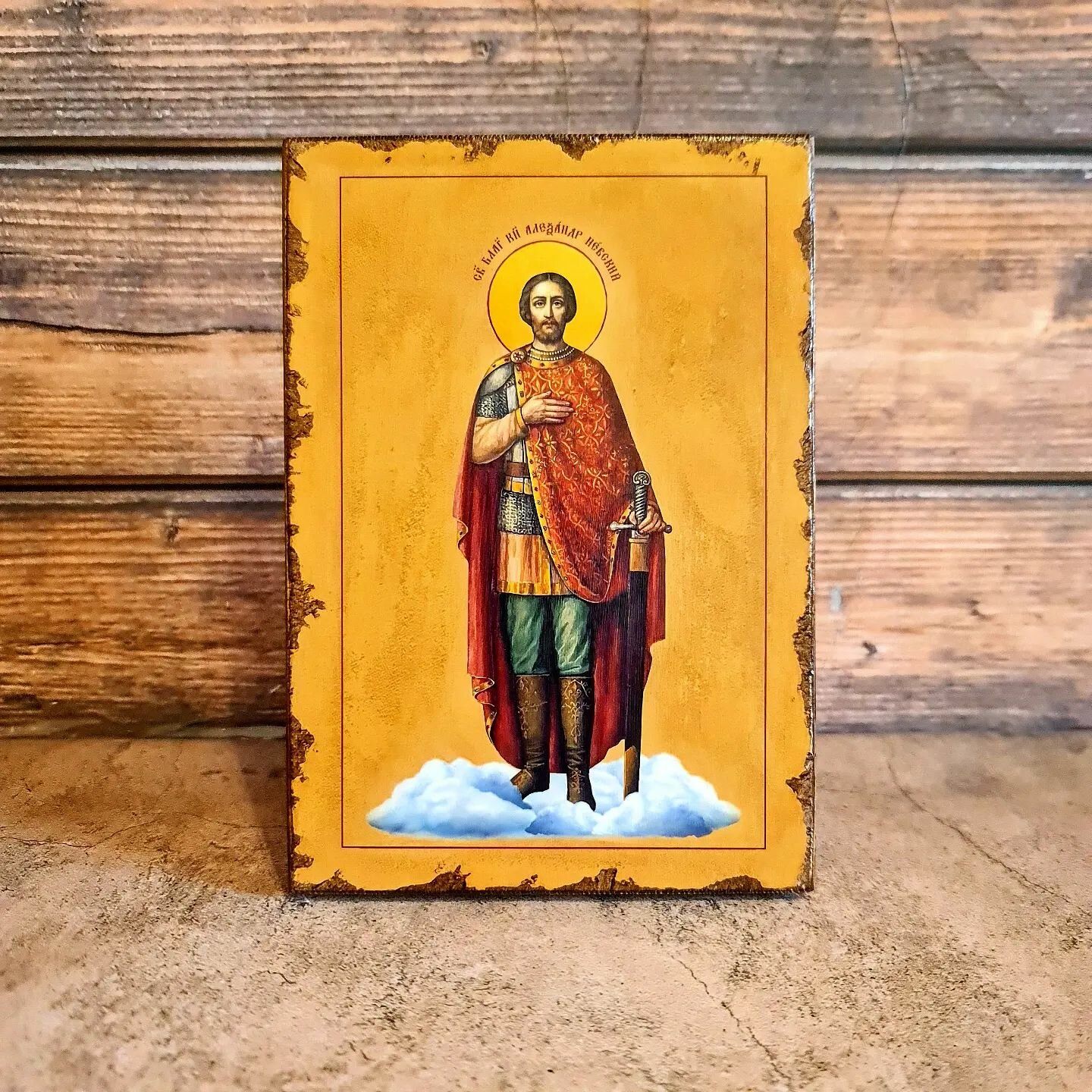 Освященная икона Александра Невского, 19*26 см
