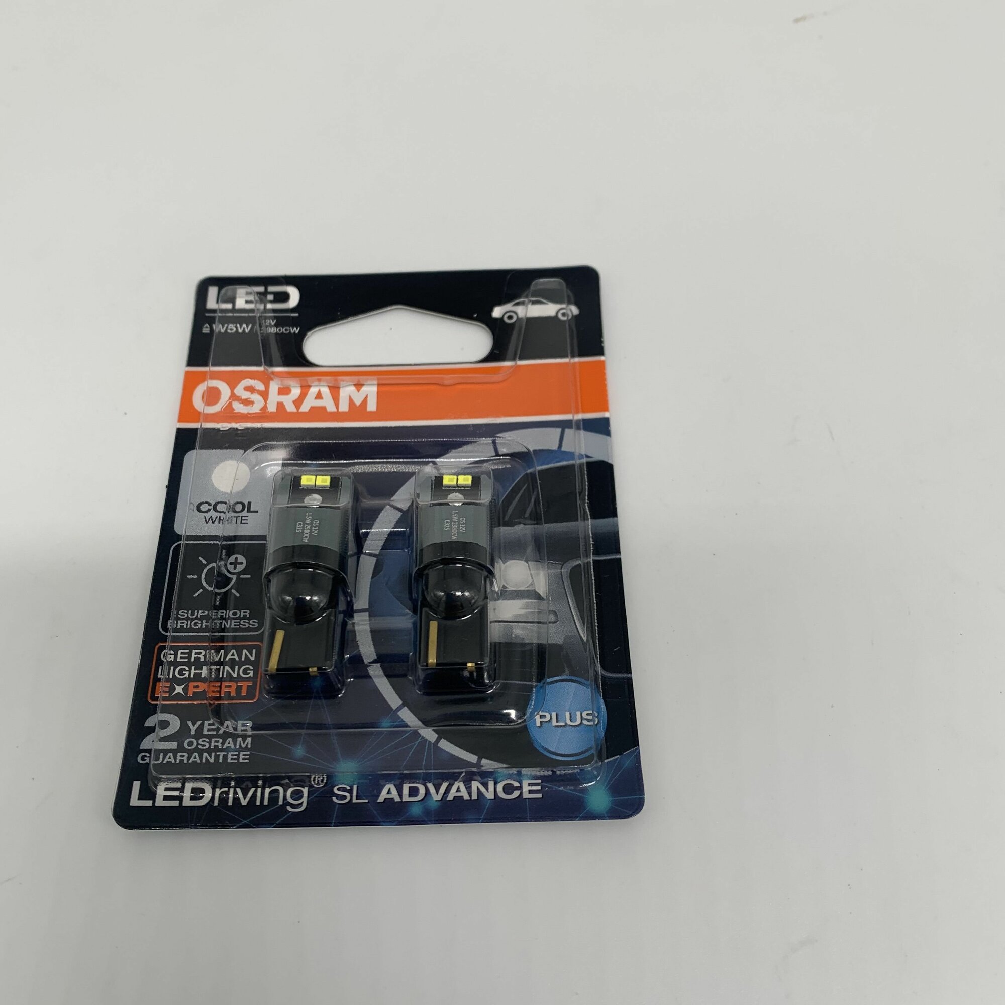 Лампы светодиодные W5W 12V, 1,5W. Габаритки. (5 комплектов)