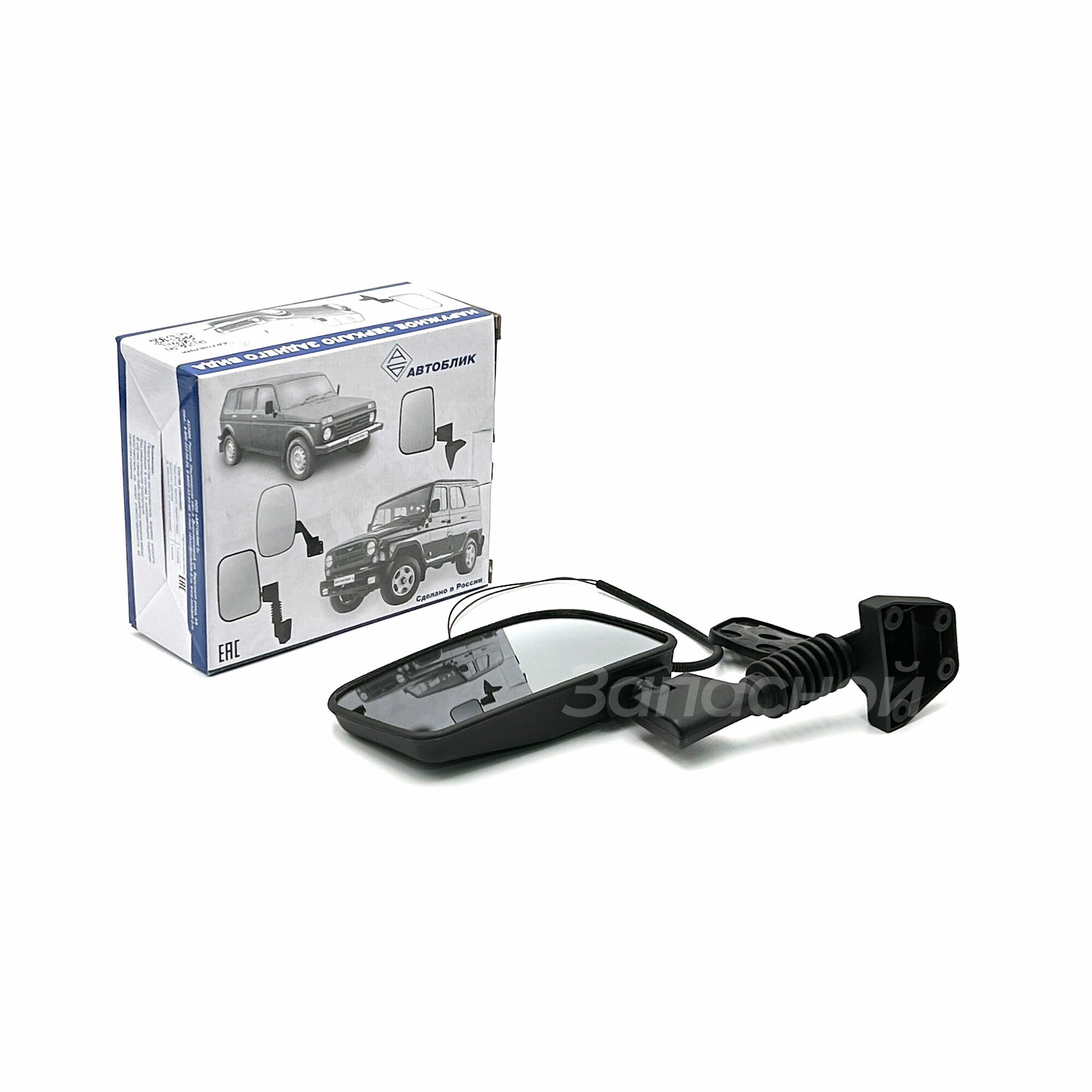 Зеркало заднего вида правое с обогревом для а/м УАЗ Хантер (2003-), 469 (1972-2011), 3151(1985-2003) - Автоблик арт. 3151-8201020-010