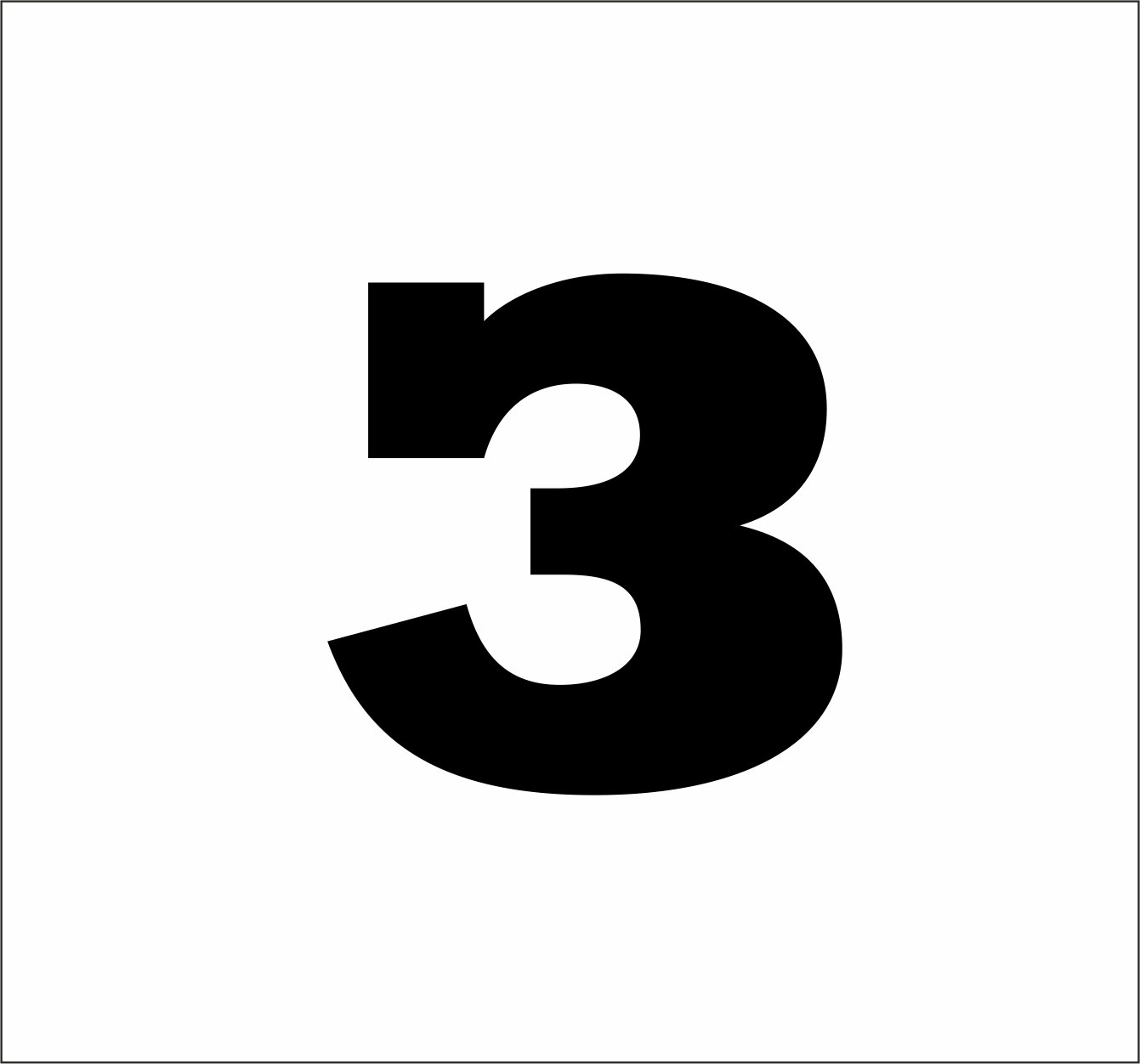 Буква З из акрила для вывесок 7 см / шрифт 6 черный