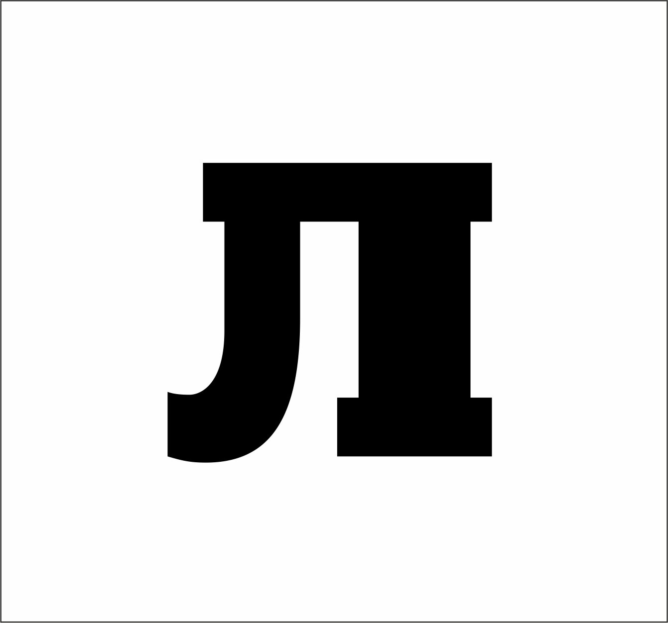 Буква Л из акрила для вывесок 5 см / шрифт 6 черный