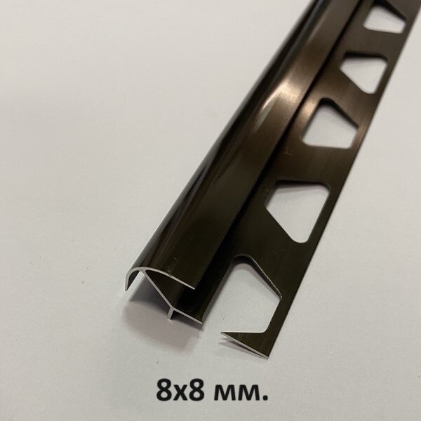 Профиль для Плитки 8х8мм. Бронза глянец 2.7м.