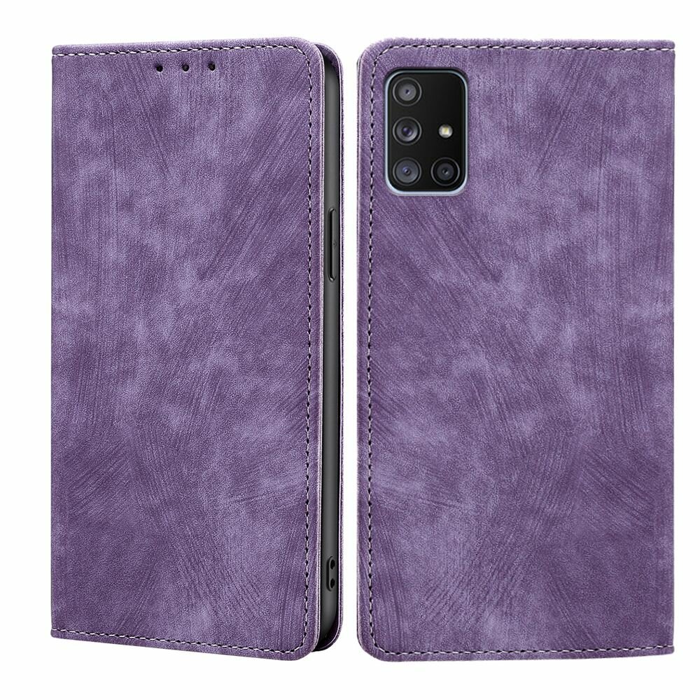 Чехол-книжка MyPads для Samsung Galaxy A31 (SM-A315F) / Самсунг А31 мягкое прикосновение (фиолетовый)