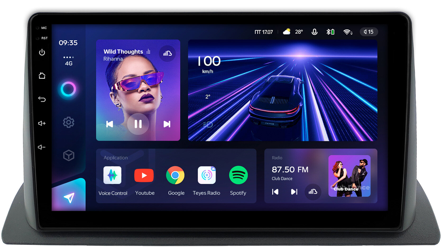 Штатная магнитола Teyes CC3 4/64 10" RM-10-243 Honda CR-V 6, Breeze 2 2022-2026 Android 10 (4G-SIM, DSP, QLed)