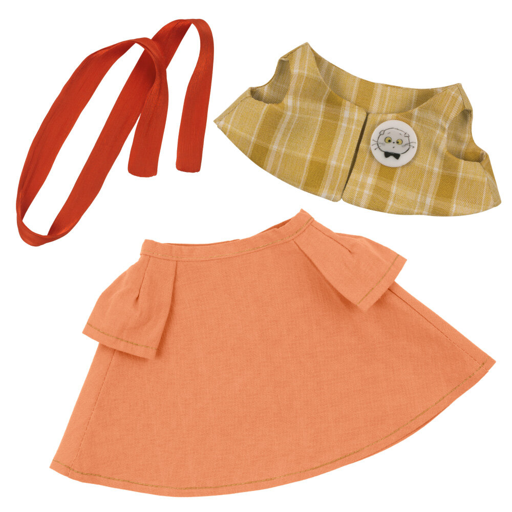 Budi Basa Комплект Одежды для Кошечки Ли-Ли. Платье, жилет со значком и шарфик (27см, в подарочной коробке) OLK27-104, (ООО "МПП")