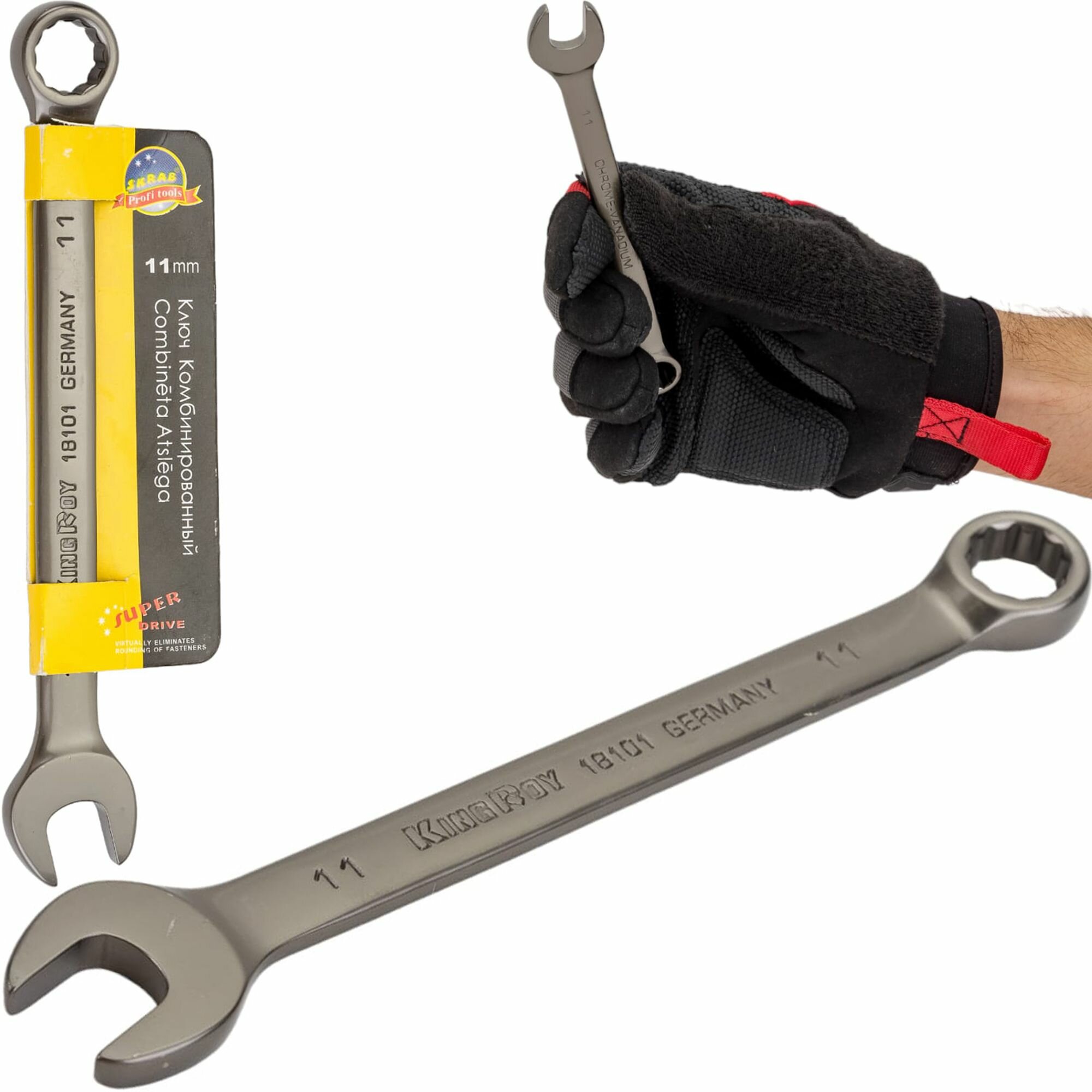 Ключ комбинированный Skrab 44011 King Roy CrV / 11 мм.