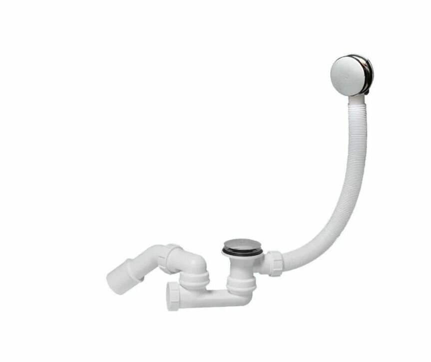 Сифон для ванны автомат McAlpine MRB8CB, click-clack, хром