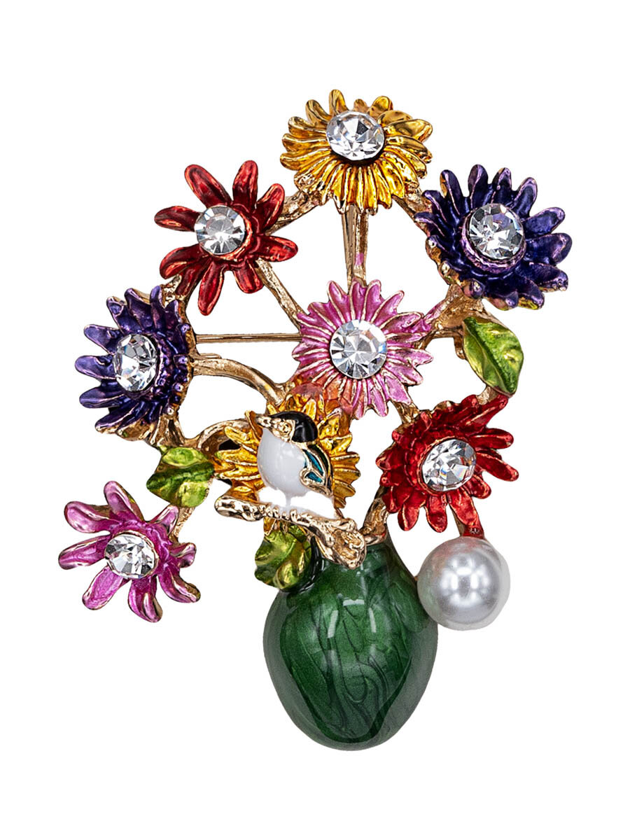 Брошь, стразы