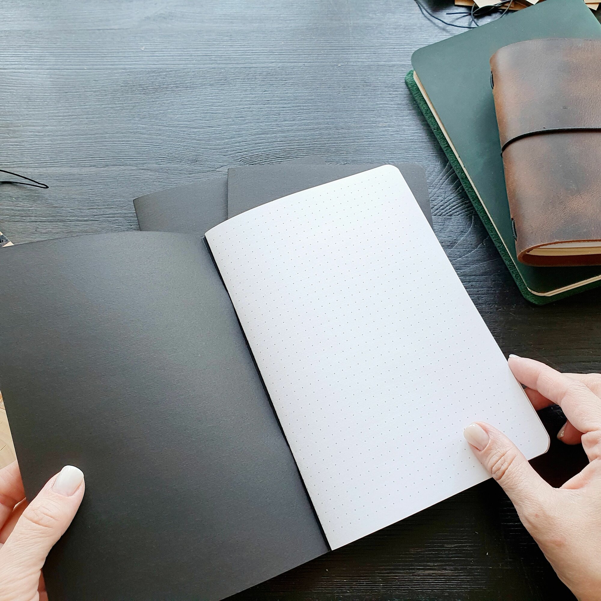 Блокноты формата А5 (13,5х20см) в точку / сменные блоки / запасные тетради 3 штуки по 30 листов