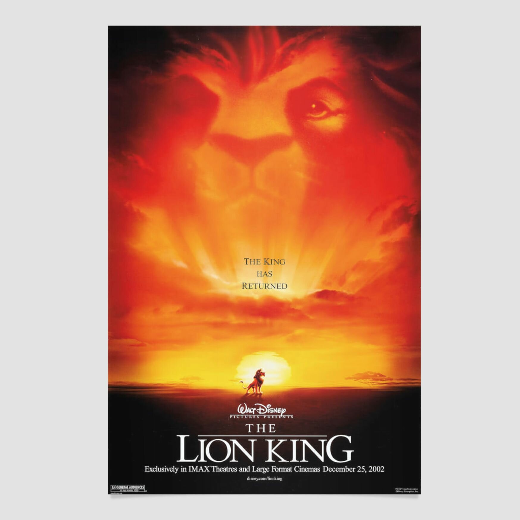 Постер (плакат) по мультфильму Дисней Король Лев 40x60 см. от Poster4me