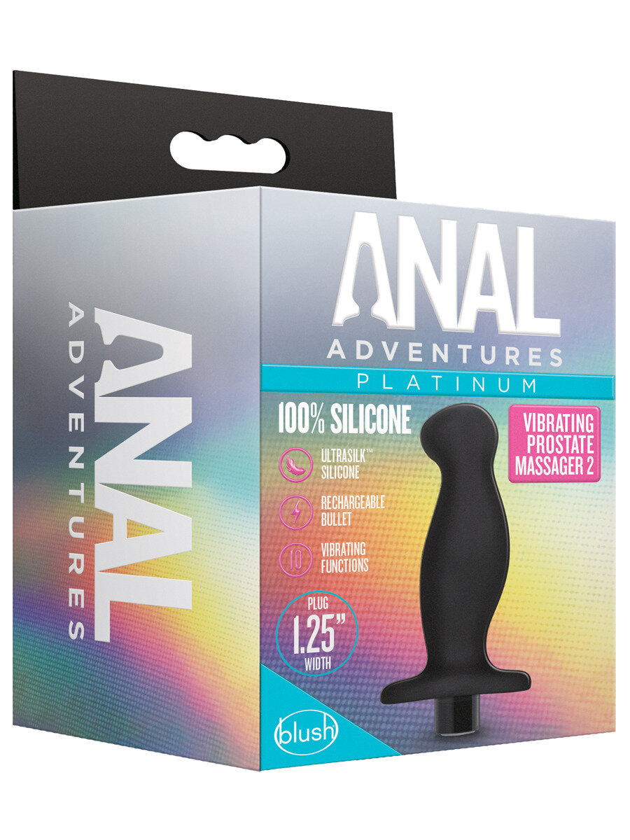Мужской анатомический вибростимулятор простаты "ANAL ADVENTURES PROSTATE MASSAGER 02" 9.5см